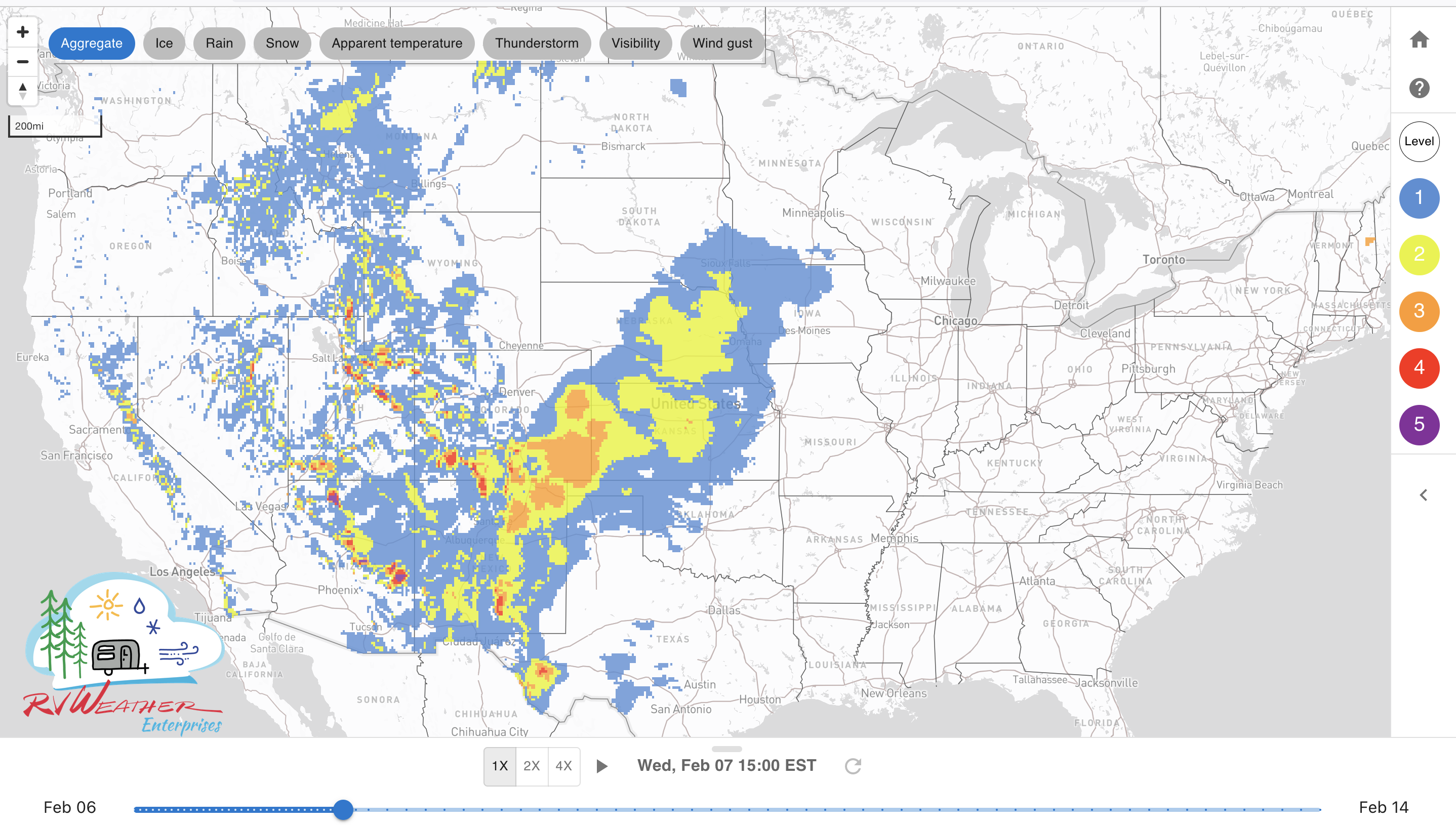 Weather for RVers and travelers Tuesday 6 February 2024 – RV Weather