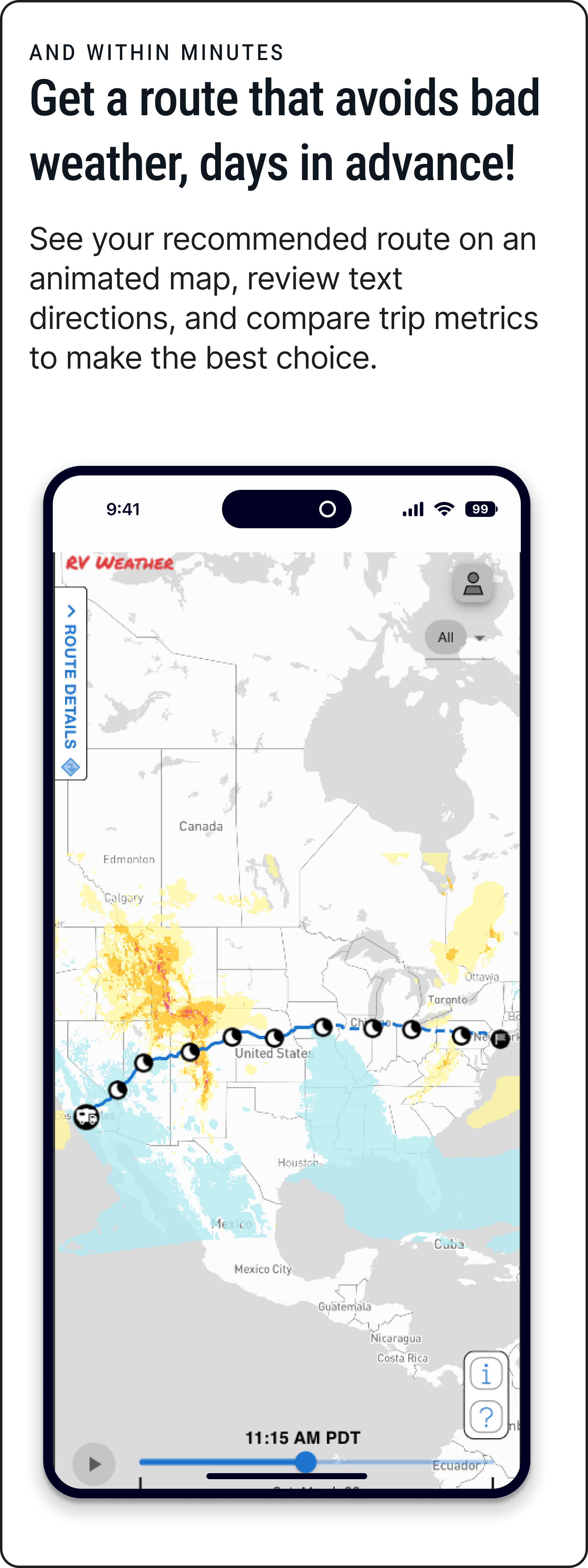 RV Weather – Drive Smarter. Travel Safer.